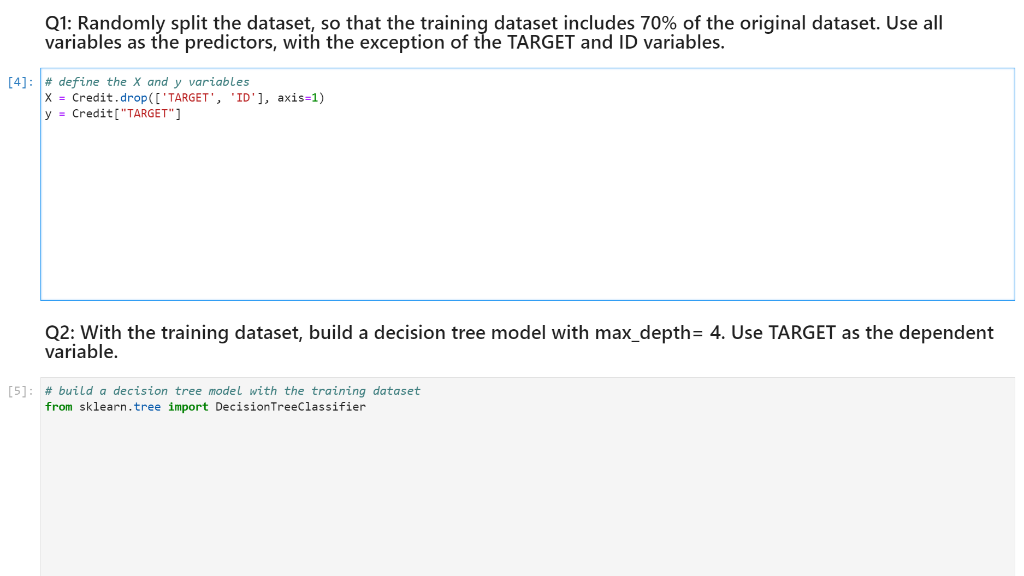 Solved Randomly split the dataset, so that the training | Chegg.com