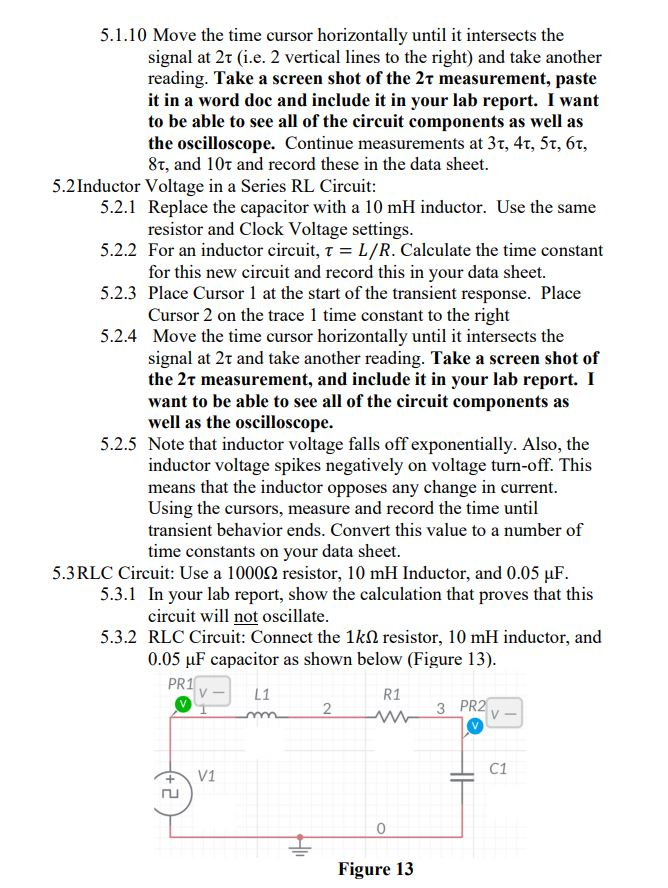 ENGR 2105 – Inductors, Capacitors, And Transient R... | Chegg.com
