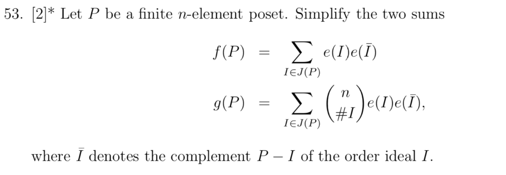 53. [2|* Let P be a finite n-element poset. Simplify | Chegg.com