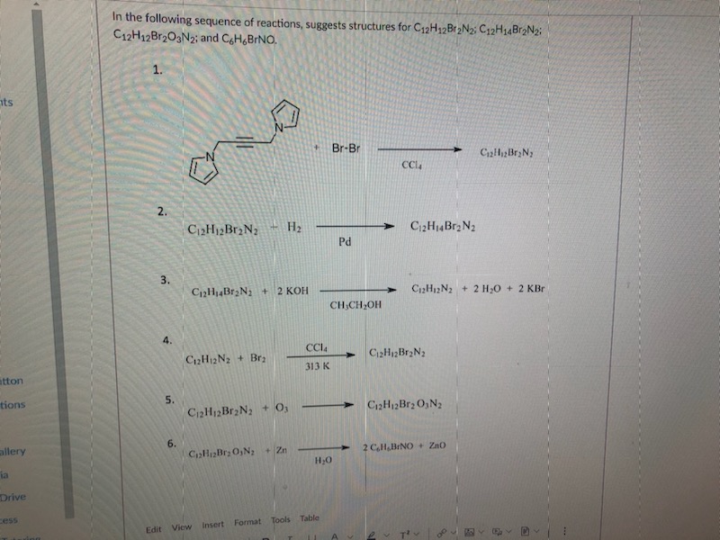 Solved In the following sequence of reactions, suggests | Chegg.com