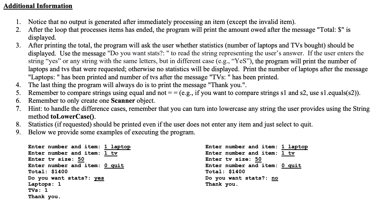 Solved Cashier Class Complete the main method of the Cashier | Chegg.com