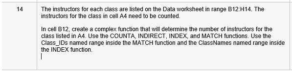 Solved 14 The instructors for each class are listed on the | Chegg.com