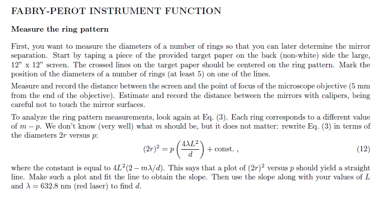 Solved I'm trying to create a plot of (2r)^2 vs P but I'm | Chegg.com