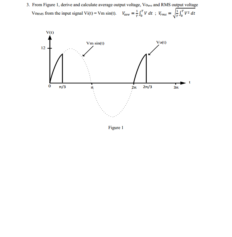 Solved 3. From Figure 1, derive and calculate average output | Chegg.com