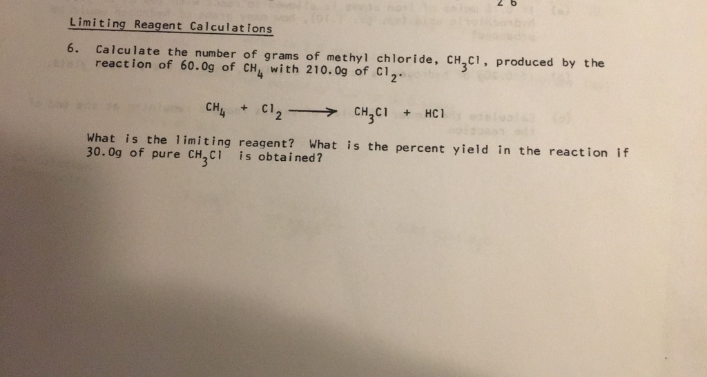 Solved Limiting Reagent Calculations 6. Calculate the number | Chegg.com