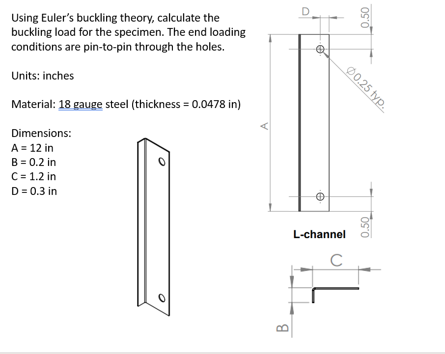 Solved Using Euler's buckling theory, calculate the buckling | Chegg.com