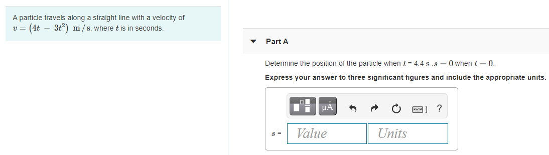 Solved A particle moves along a straight line such that its | Chegg.com