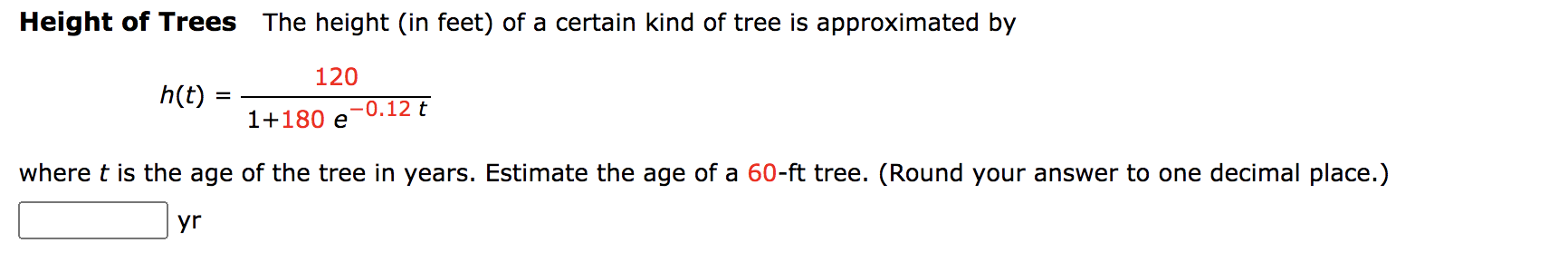 Solved Height of Trees The height (in feet) of a certain | Chegg.com