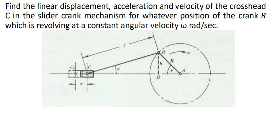 Solved Find the linear displacement, acceleration and | Chegg.com