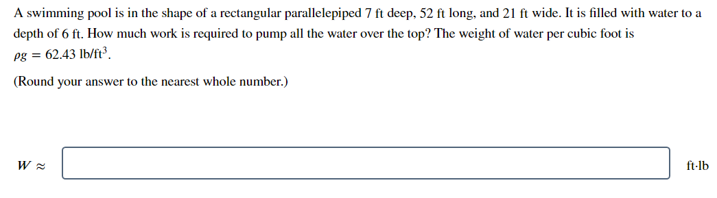 Solved A swimming pool is in the shape of a rectangular | Chegg.com
