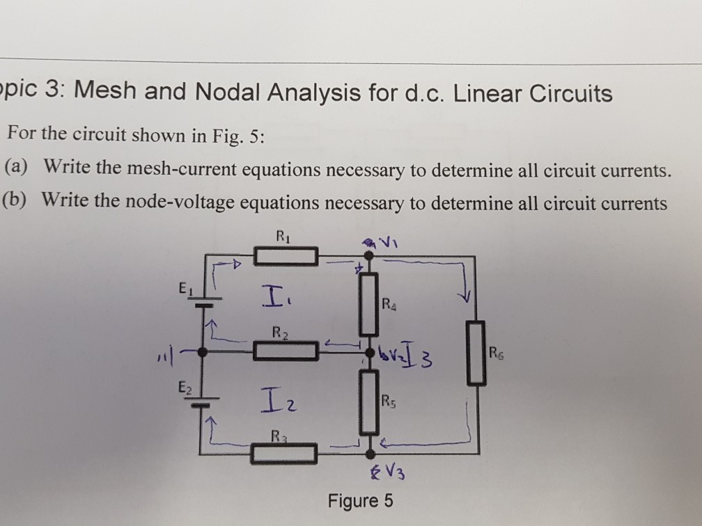 Solved pic 3: Mesh and Nodal Analysis for d.с. Linear | Chegg.com
