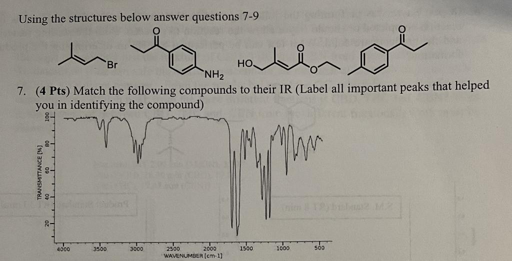 Solved Using the structures below answer questions 7−9 7. (4 | Chegg.com