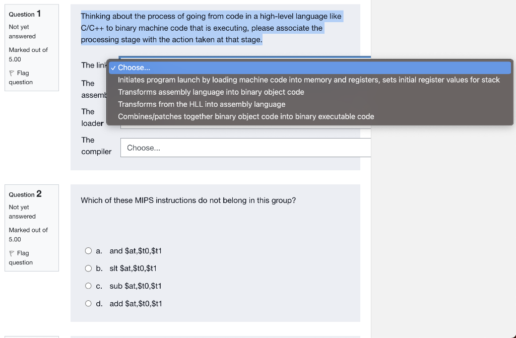 Solved Thinking about the process of going from code in a | Chegg.com