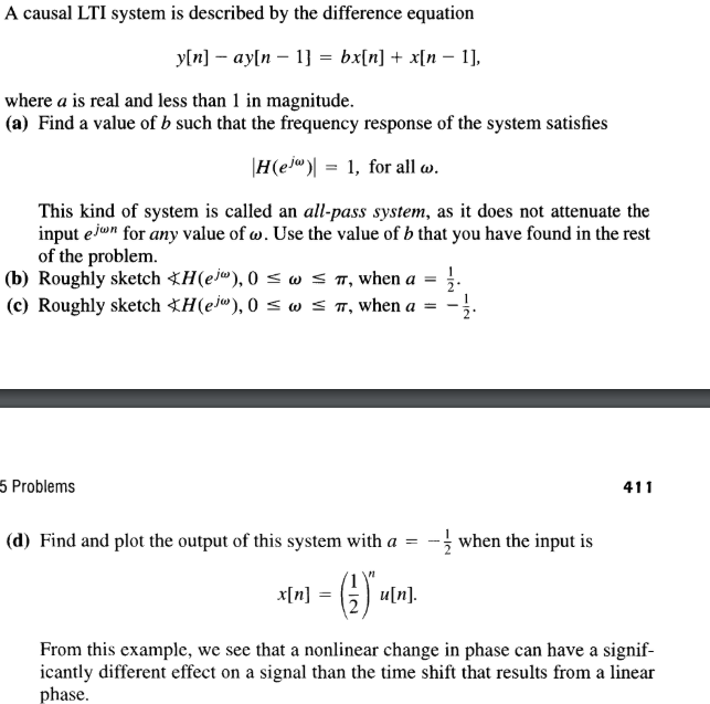 Solved A causal LTI system is described by the difference | Chegg.com