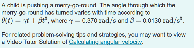Solved A child is pushing a merry-go-round. The angle | Chegg.com