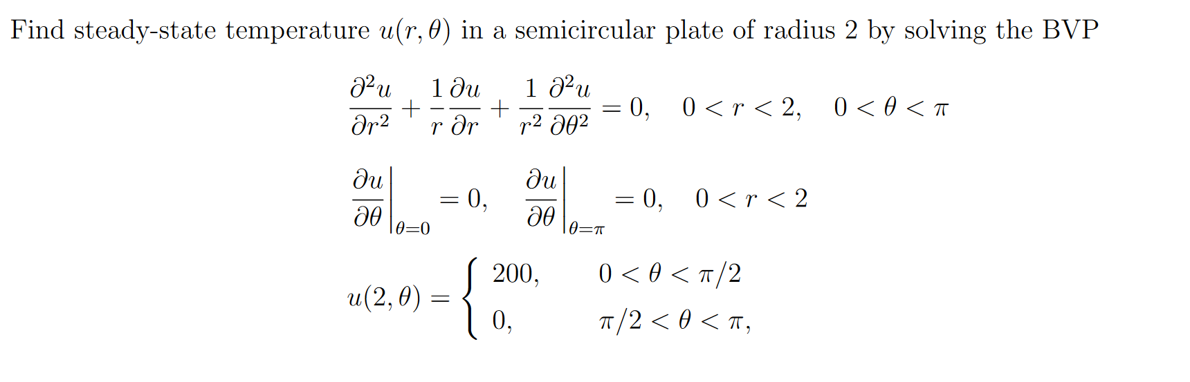 Solved Find steady-state temperature u(r, 0) in a | Chegg.com