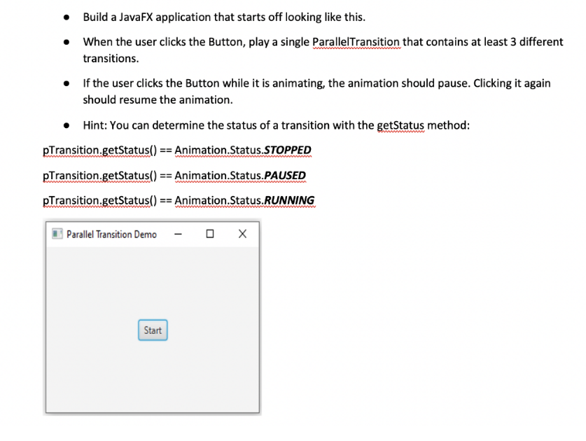 Solved - Build a JavaFX application that starts off looking | Chegg.com
