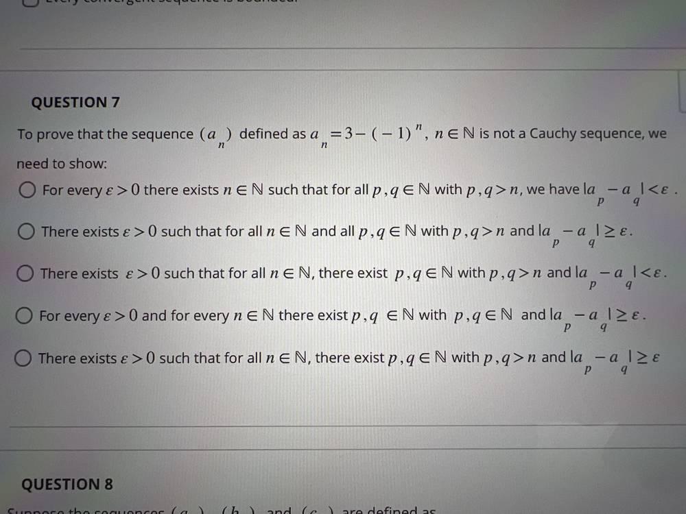 Solved To prove that the sequence (an) defined as | Chegg.com