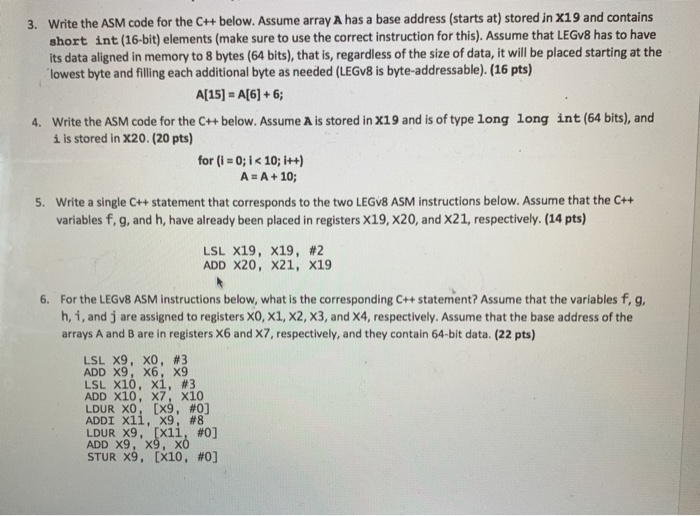 Solved Write the ASM code for the C++ below. Assume array A | Chegg.com