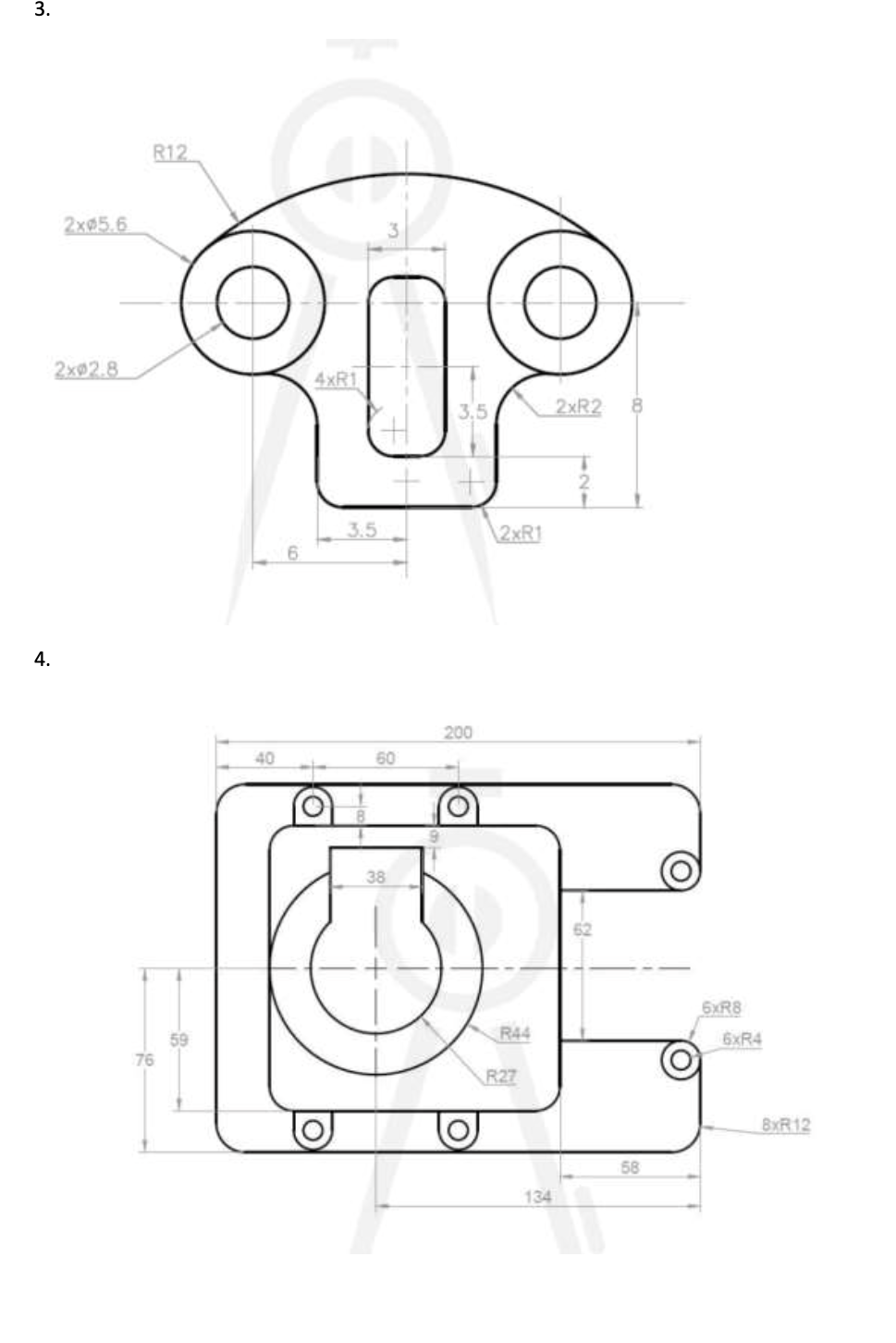 Solved Creating Objects In Autocad Using Lines Arcs And
