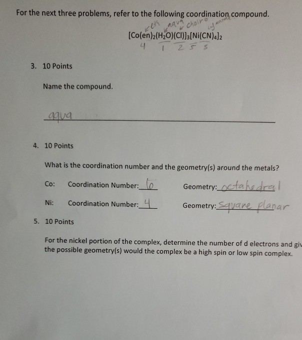 Solved For the next three problems, refer to the following | Chegg.com