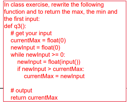 Solved In class exercise, rewrite the following function and | Chegg.com