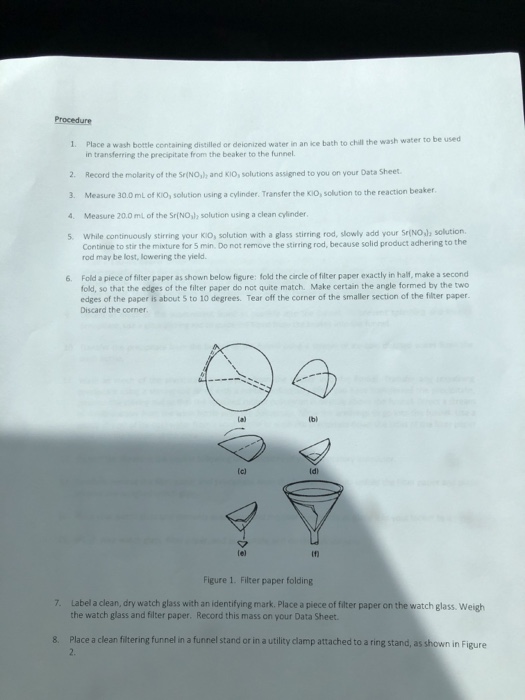 EXPERIMENT 4 SYNTHESIS OF STRONTIUM IODATE | Chegg.com