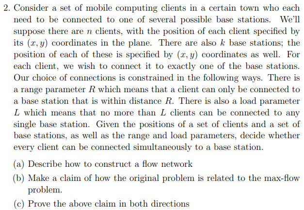 Solved 2. Consider a set of mobile computing clients in a | Chegg.com