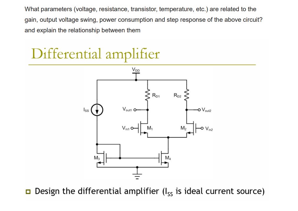 What parameters (voltage, ﻿resistance, transistor, | Chegg.com