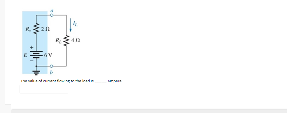 Solved The value of current flowing to the load is Ampere | Chegg.com
