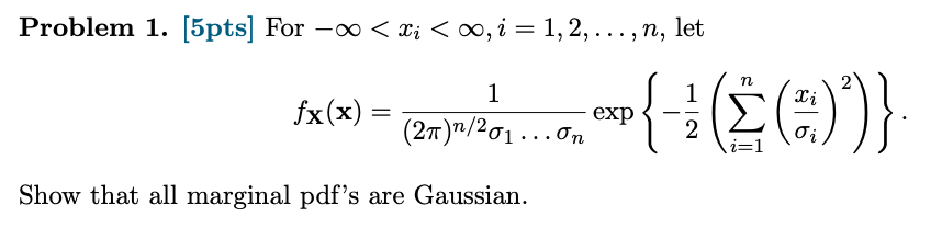 [Solved]: Problem 1. [5pts] For ( - infty