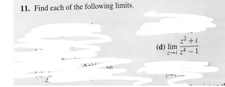 Solved 11. Find each of the following limits. A- | Chegg.com