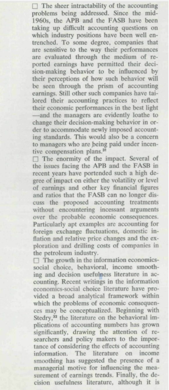 Economic Consequences As a Substantive Issue Economic | Chegg.com