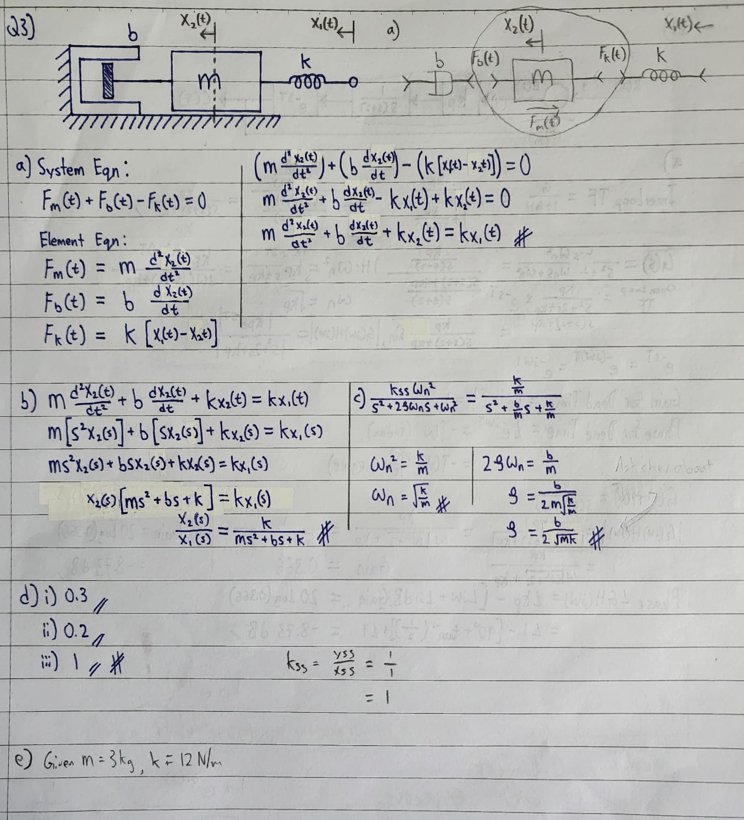 Solved SMC Practice Exam, Q3. e). (Show Working)I manage to | Chegg.com