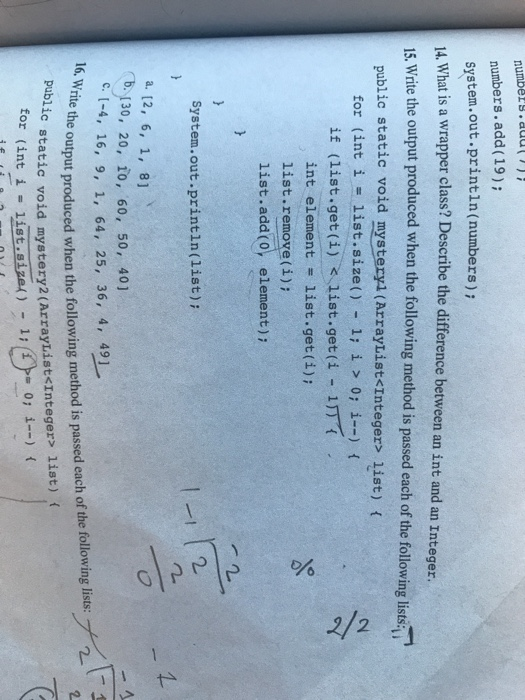 Solved numbers.addt7 numbers.add ( 19); | Chegg.com