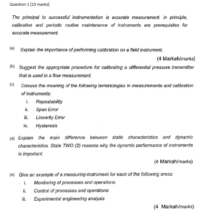 Solved Question 1 [15 marks] The principal to successful | Chegg.com