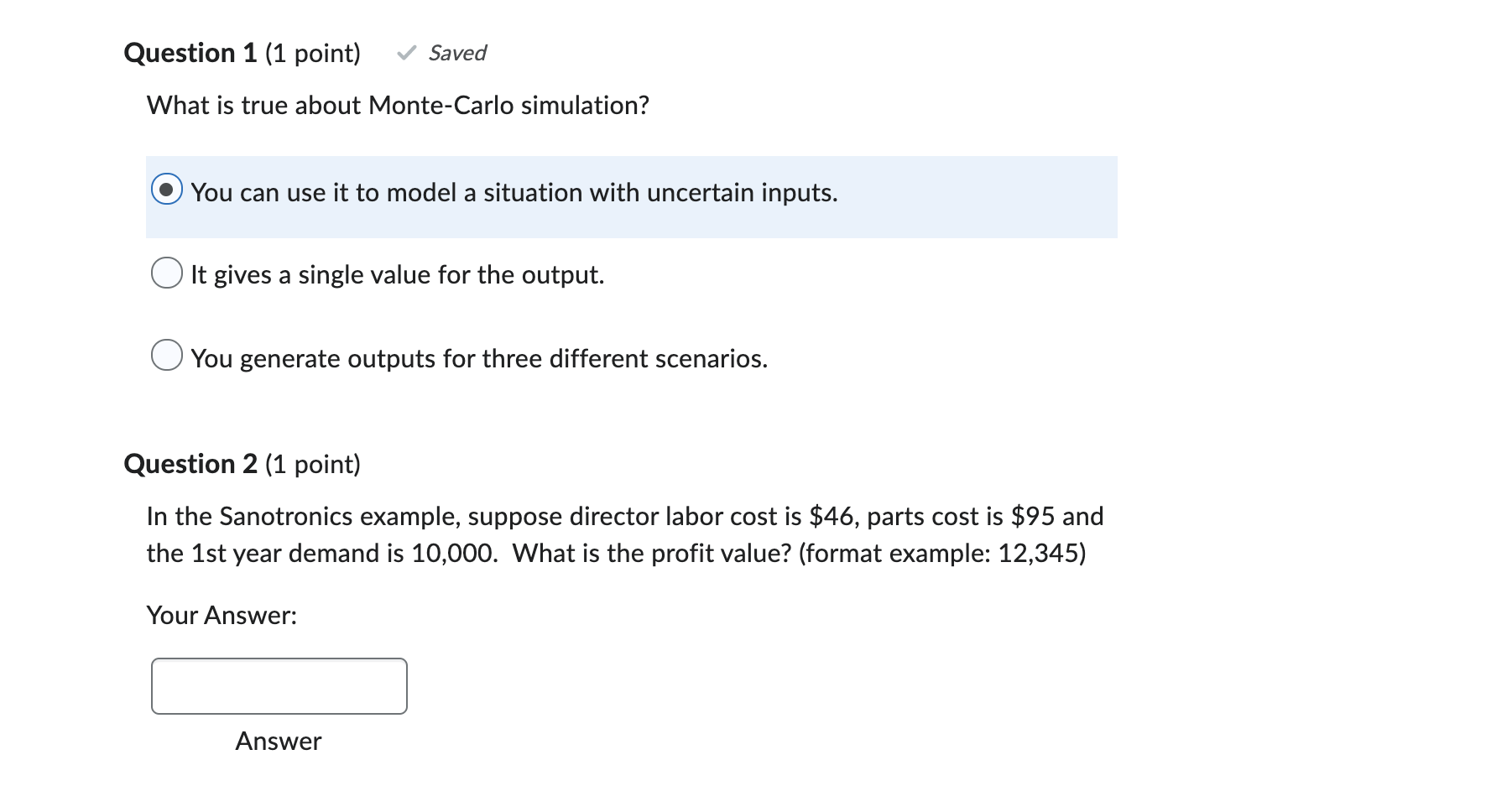 Solved What is true about Monte-Carlo simulation? In the | Chegg.com