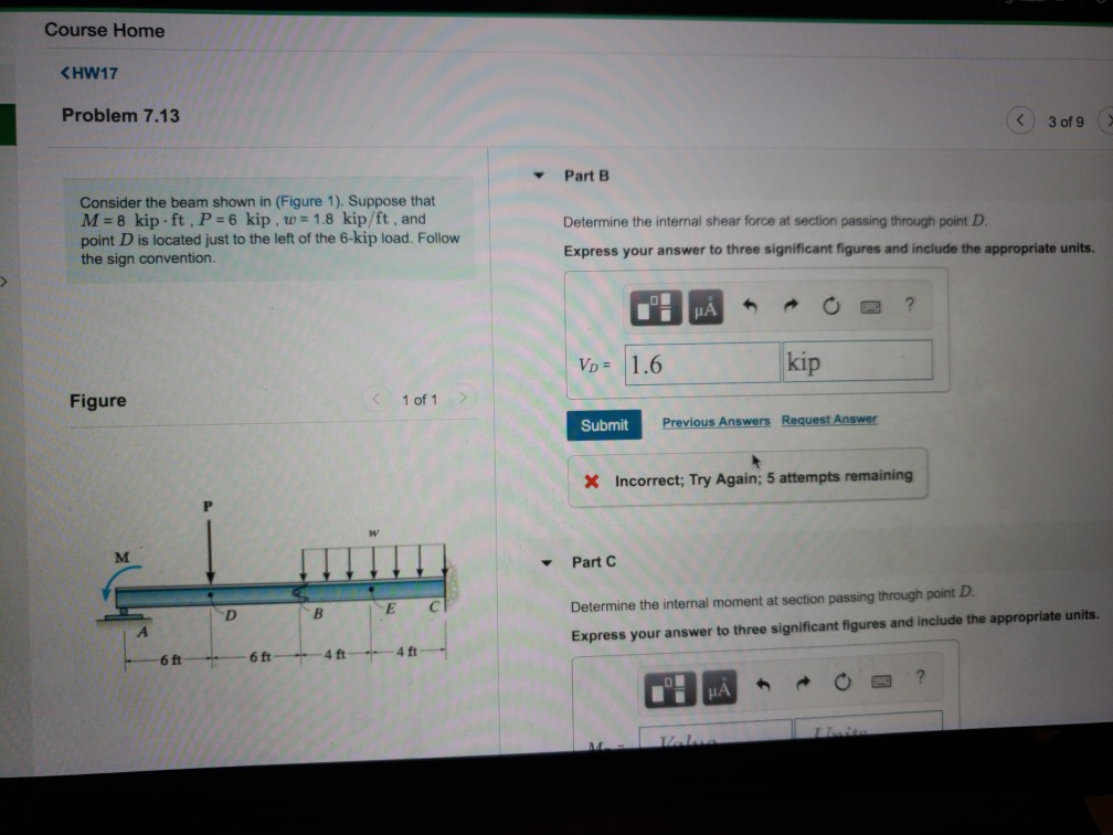 Solved Course Home KHW17 Problem 7.13 く) 3of9 Part B | Chegg.com