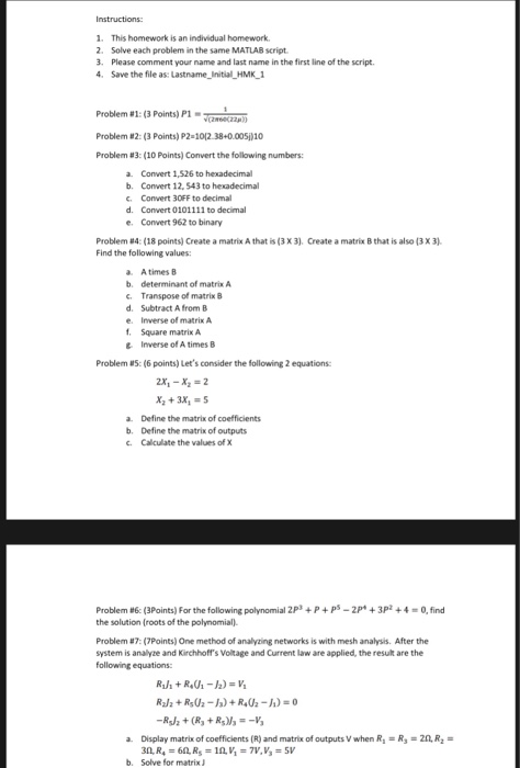 1 This homework is an individual homework 2. Solve | Chegg.com