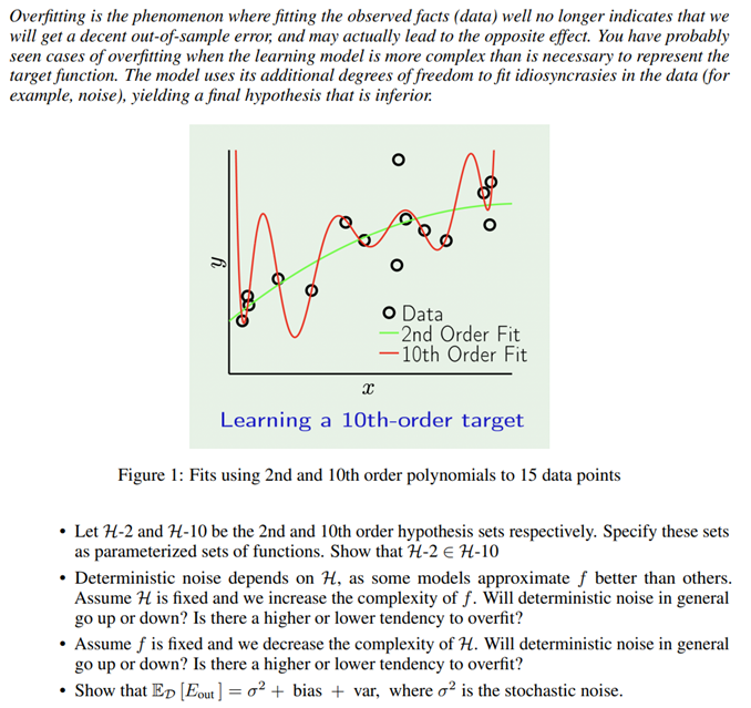 Solved Overfitting is the phenomenon where fitting the | Chegg.com
