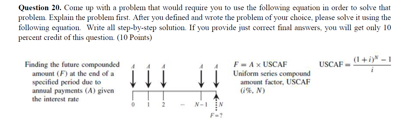 Solved Question 20. Come up with a problem that would | Chegg.com