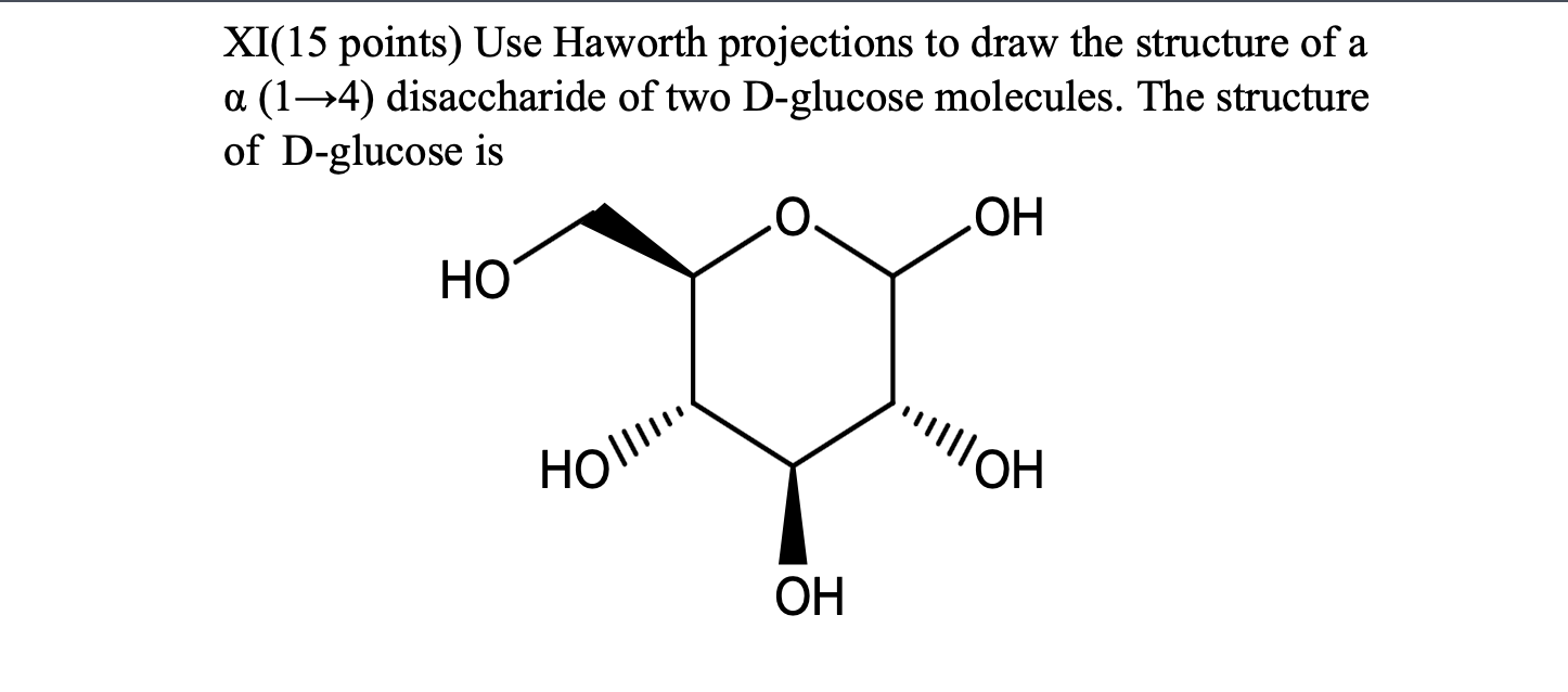 Solved Xi 15 Points Use Haworth Projections To Draw The