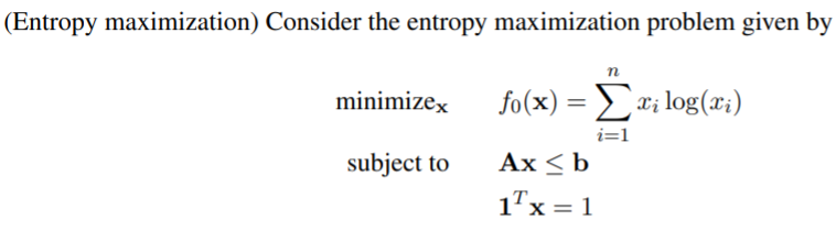 (Entropy maximization) Consider the entropy | Chegg.com