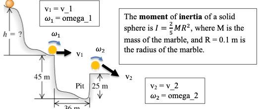 Solved In the diagram below a solid marble rolls from rest | Chegg.com