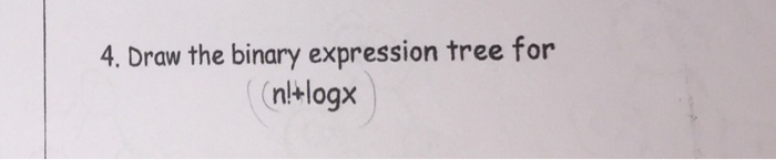 Solved 1. Draw the binary expression tree for | Chegg.com