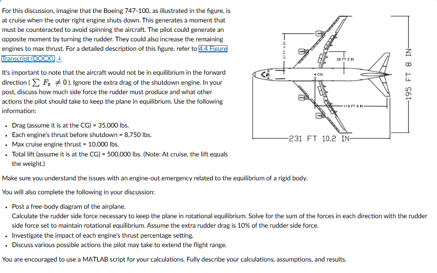 [Solved]: For this discussion, imagine that the Boeing 747-1