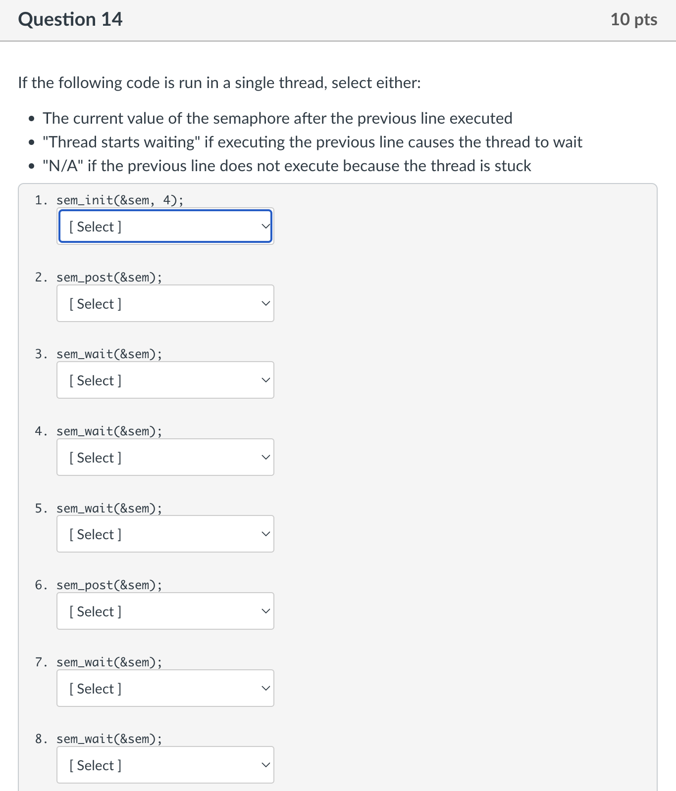 Solved If the following code is run in a single thread, | Chegg.com