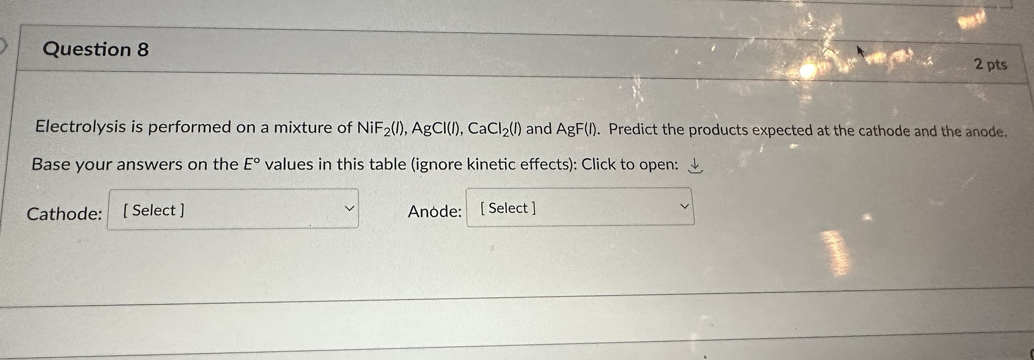 Solved Electrolysis is performed on a mixture of | Chegg.com