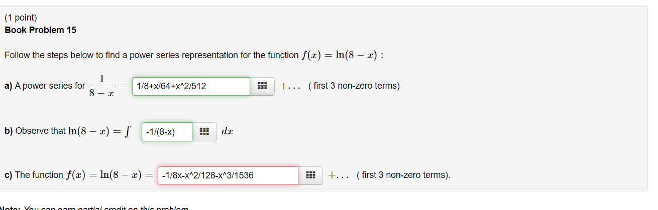 Solved (1 point) Book Problem 15 Follow the steps below to | Chegg.com