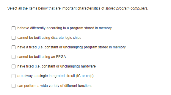 Solved Select all the items below that are important | Chegg.com